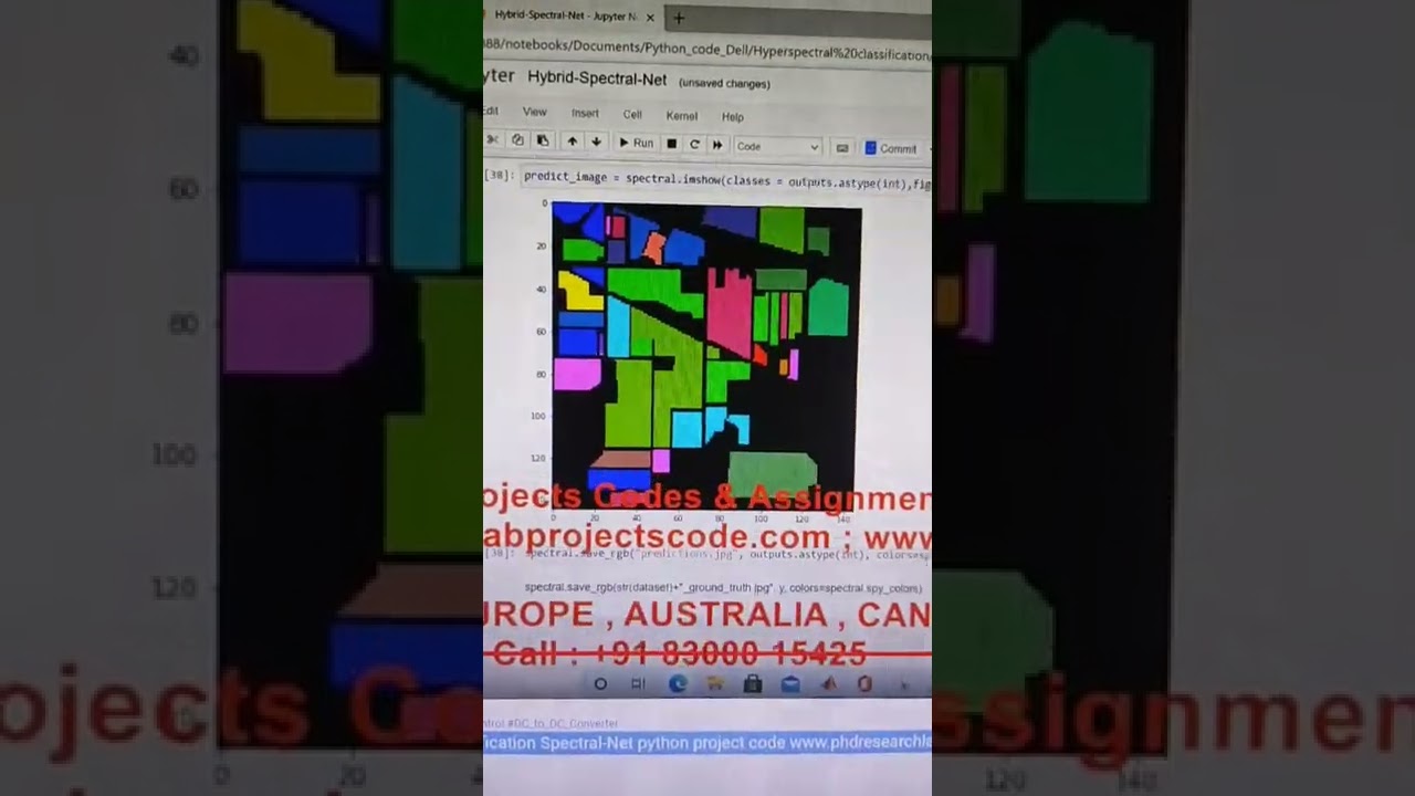 Hyperspectral Image Classification Spectral Net python project code - YouTube