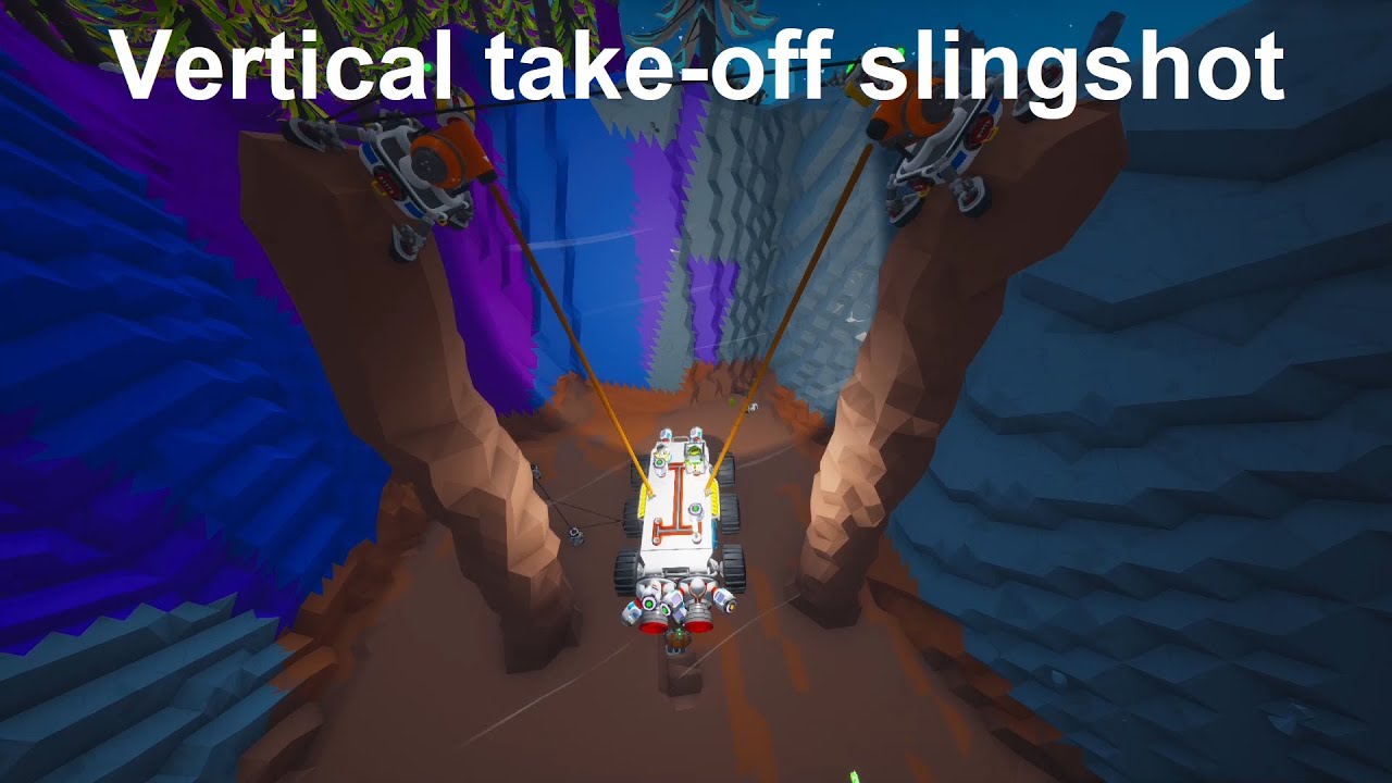 Building a vertical take-off slingshot in astroneer - YouTube