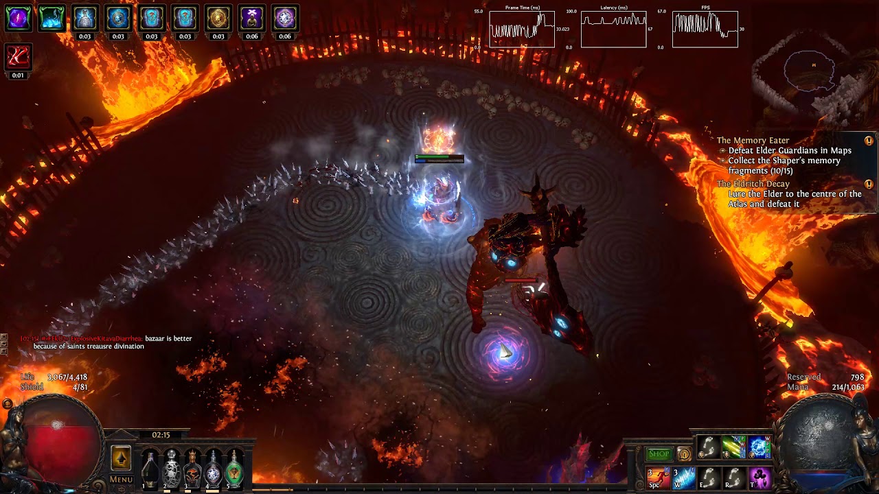 Path of Exile 3.2.3 T13 Caldera Map boss fight (theorycraft build fail ...
