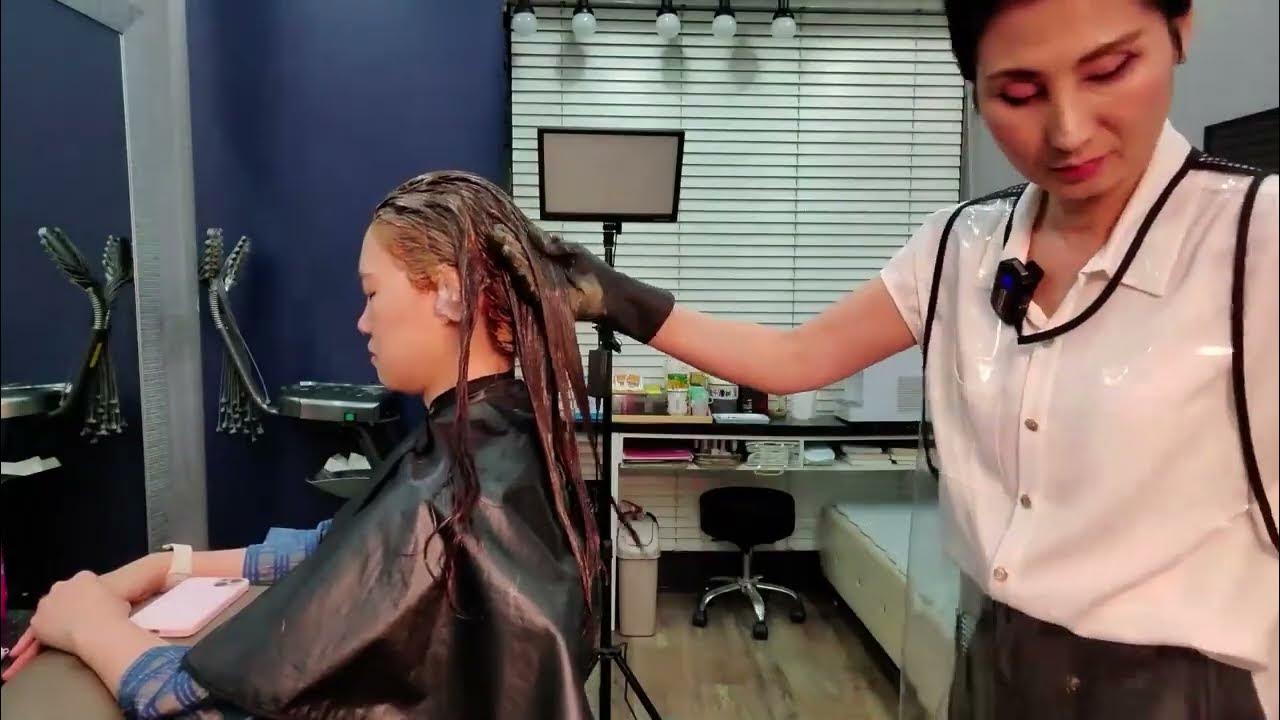 Korean Hair salon ASMR (visual and auditory activation) I hope you enjoy the long video!! - YouTube