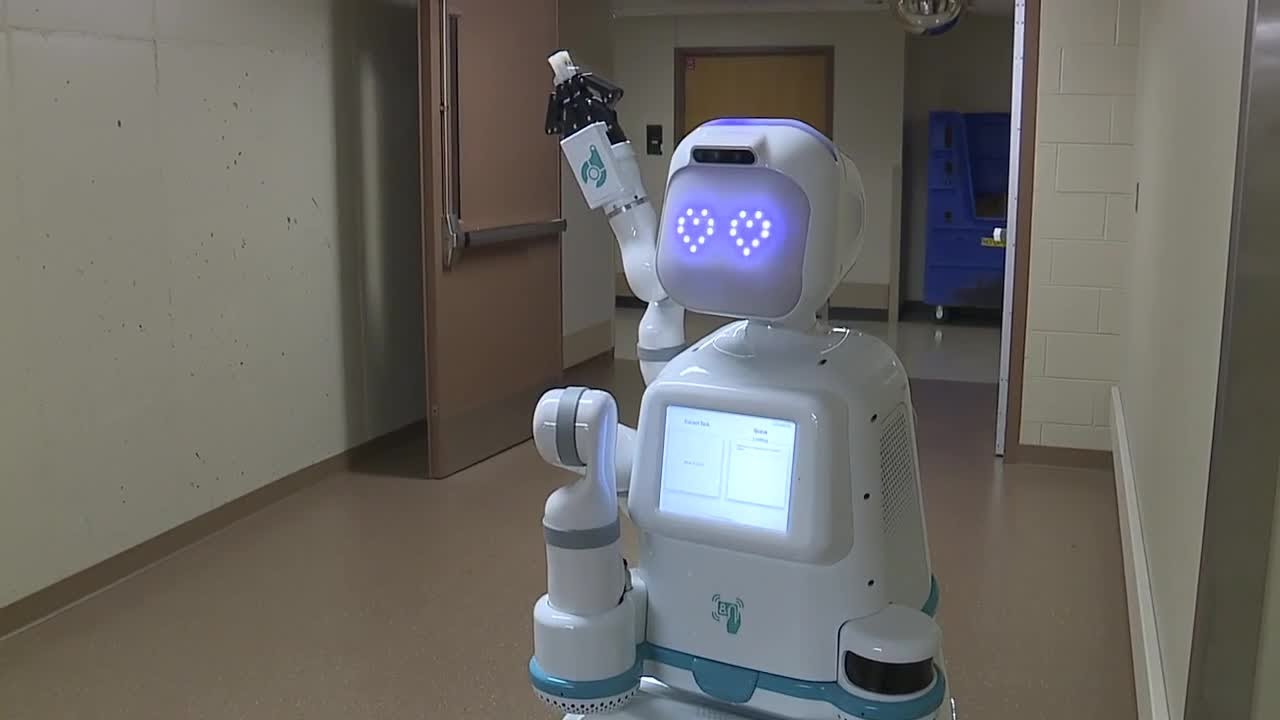 Meet Moxi! A robot helping Trinity Health nurses with everyday tasks ...