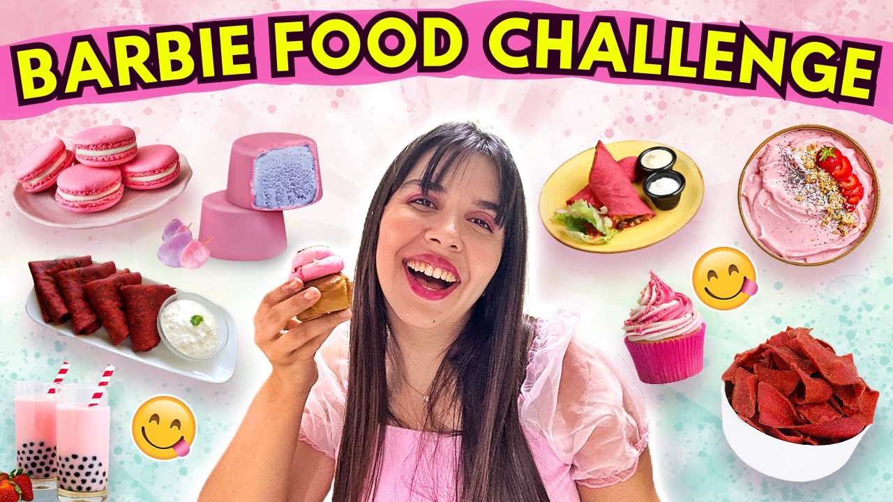 I Ate BARBIE Food for 24 HOURS!!! | Heli Ved - YouTube