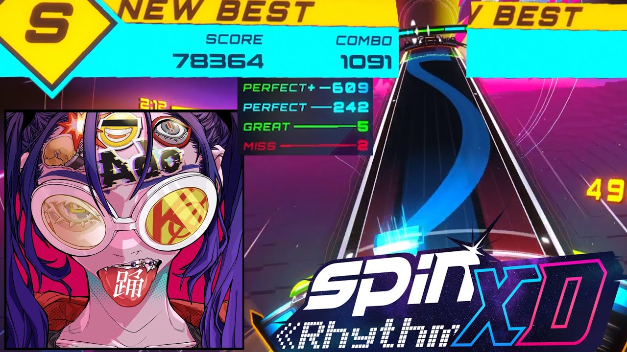 Spin Rhythm XD- Odo by Ado (custom chart)- XD Difficulty, S Rank- these ...