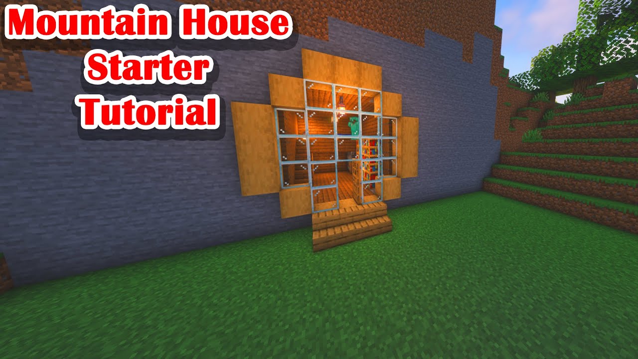 Dream mountain house minecraft starter || mountain minecraft base tutorial - YouTube