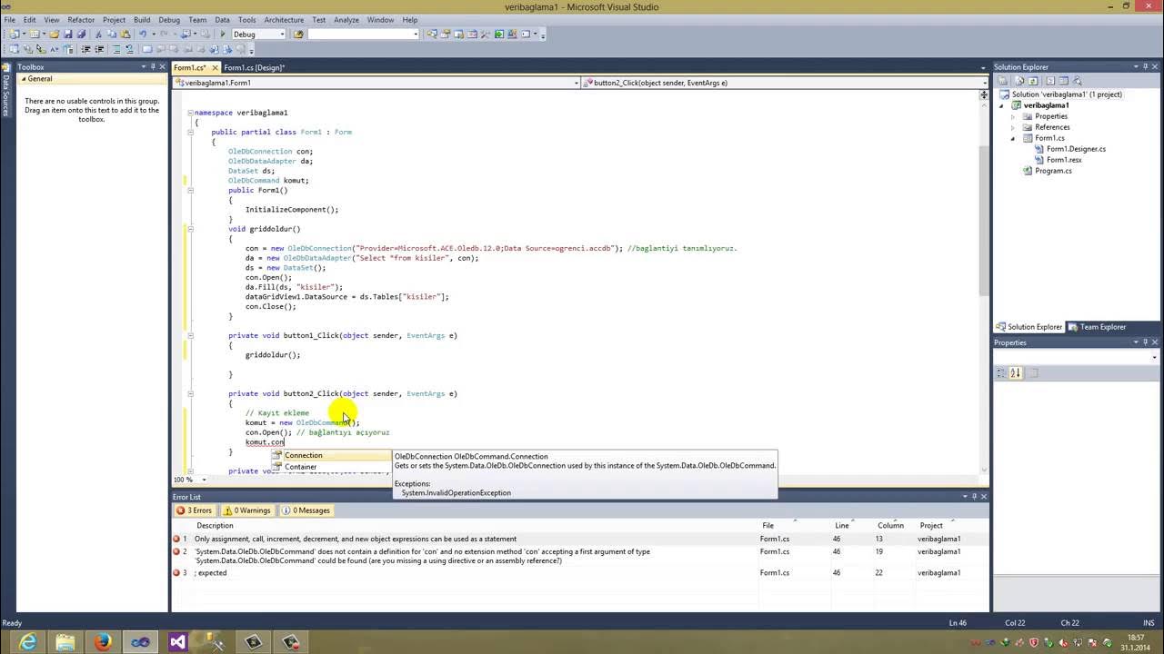 C# Inserting Data From a Form Into an Access Database - YouTube