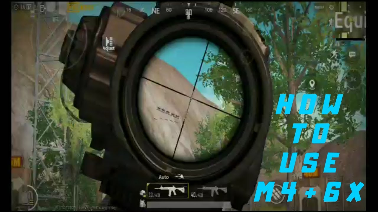 How to use M4+6x scope in pubg mobile | full guide - YouTube