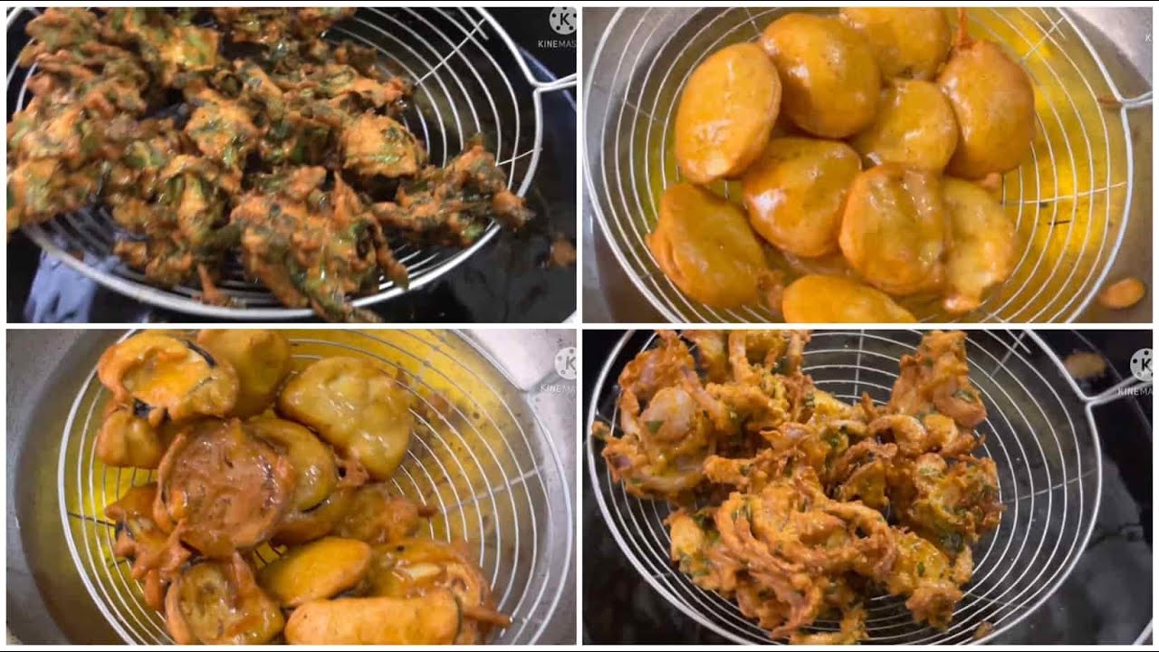 4 Different Pakoda recipes|how to make Pakoda Platter 4 in 1 recipe by ...