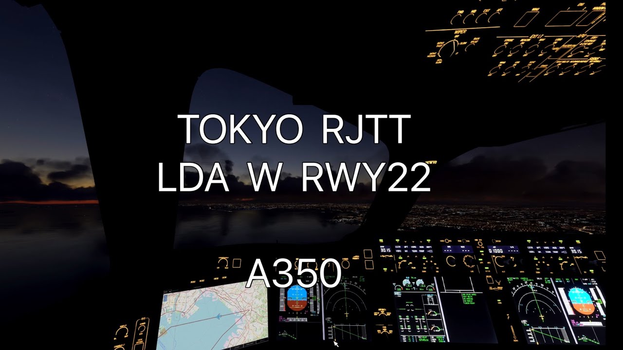 TOKYO RJTT LDA W RWY22 Approach - YouTube