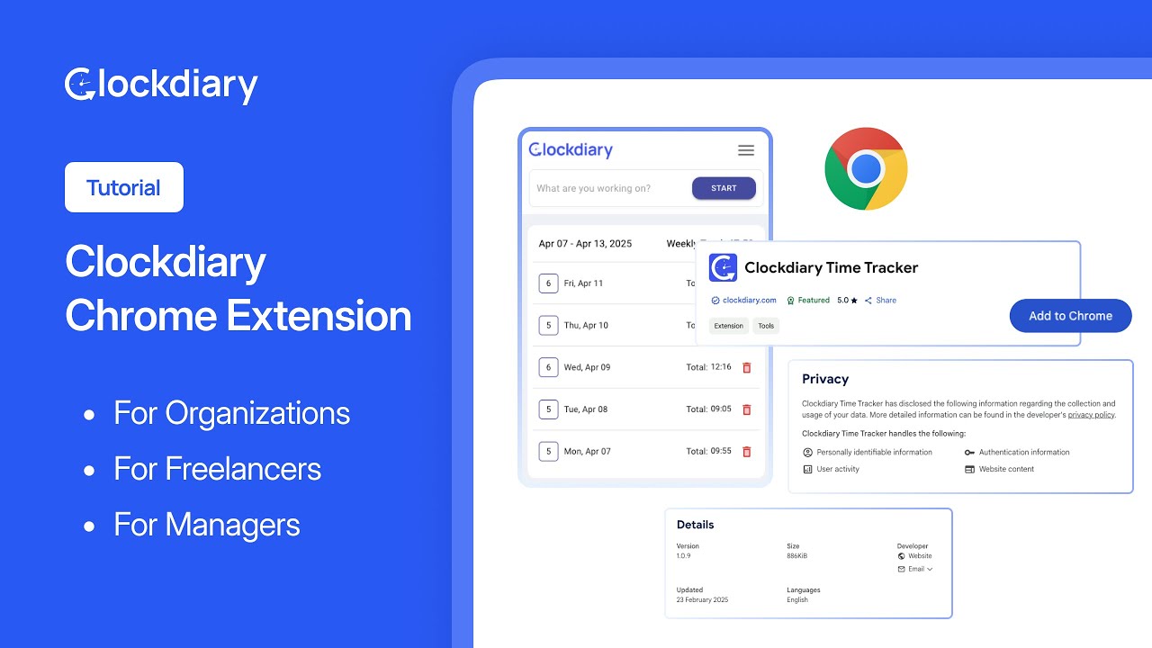 Clockdiary Chrome Extension Tutorial | Easy Time Tracking for Remote ...
