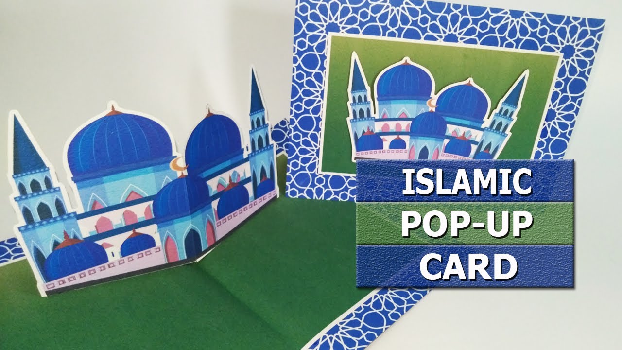 Islamic Pop Up Card #7 / DIY Eid Mubarak Card / DIY Pop Up Mosque Card ...