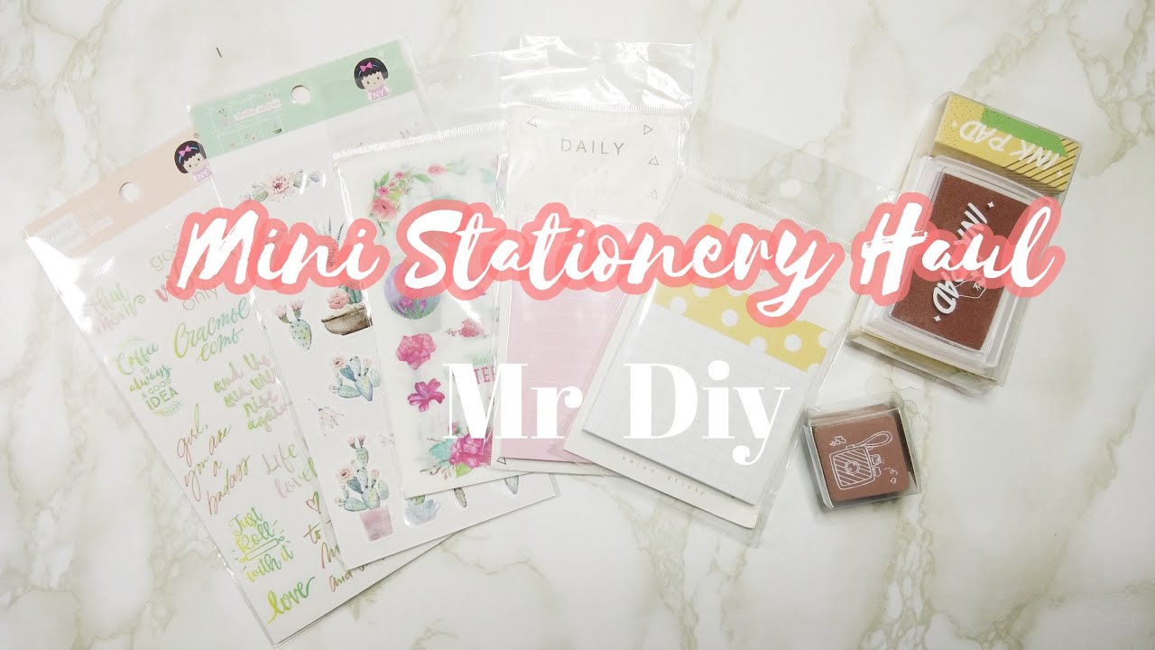 Mini stationery haul l Mr. DIY - YouTube