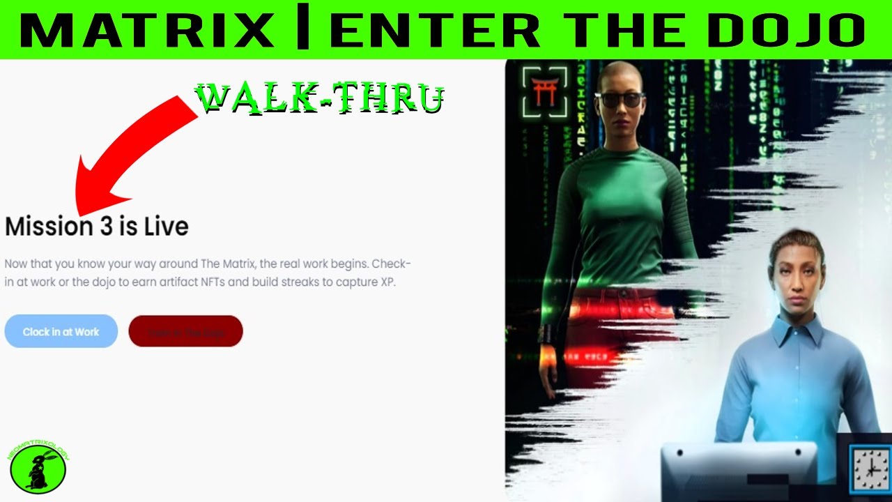 MATRIX NFT | ENTER THE DOJO | Mission 3 Walk-thru - YouTube