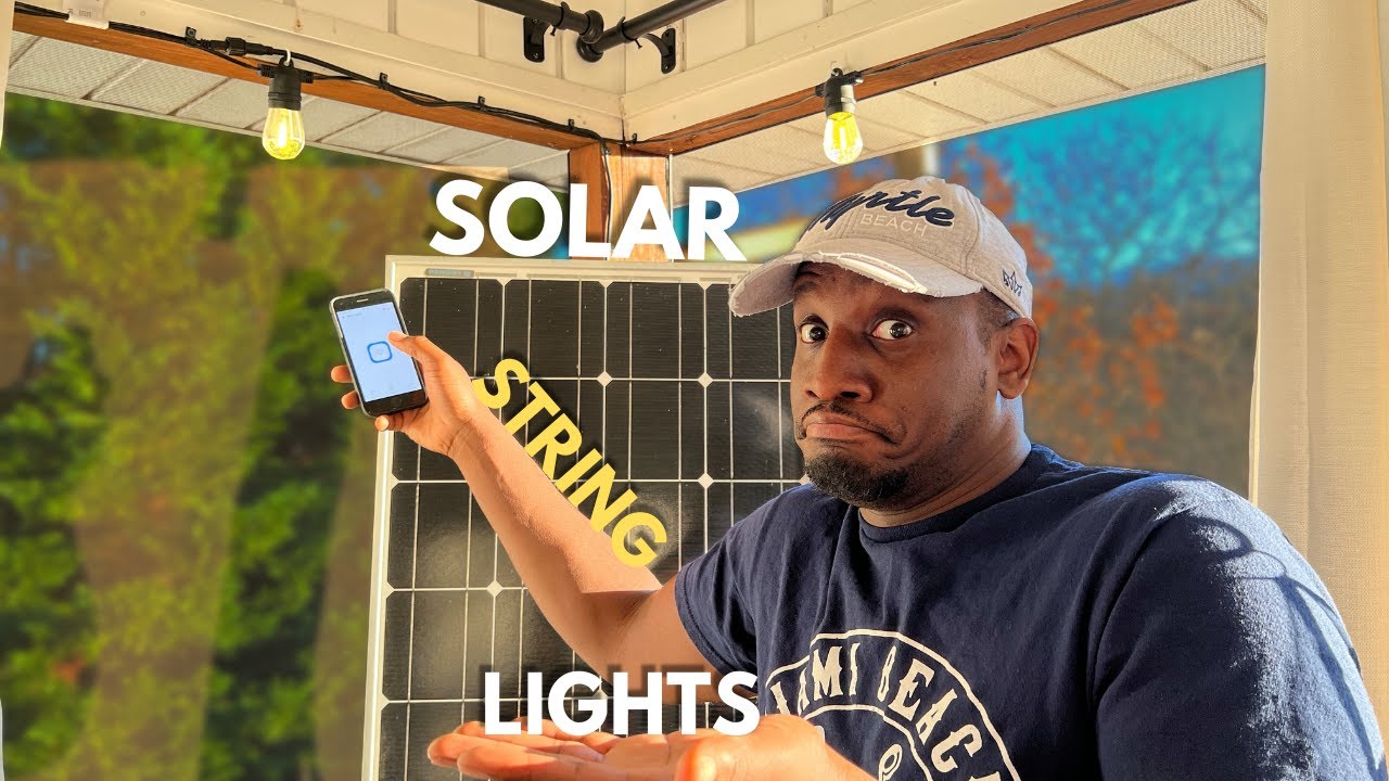 How to Make SMART Solar Powered Outdoor String Lights - DIY - YouTube