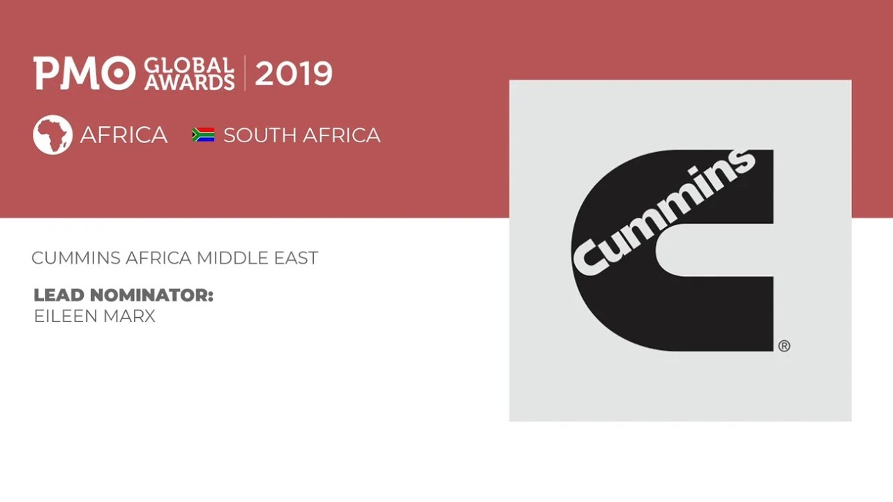🇿🇦 Cummins Africa Middle East | 2019 PMO GLOBAL AWARDS - YouTube