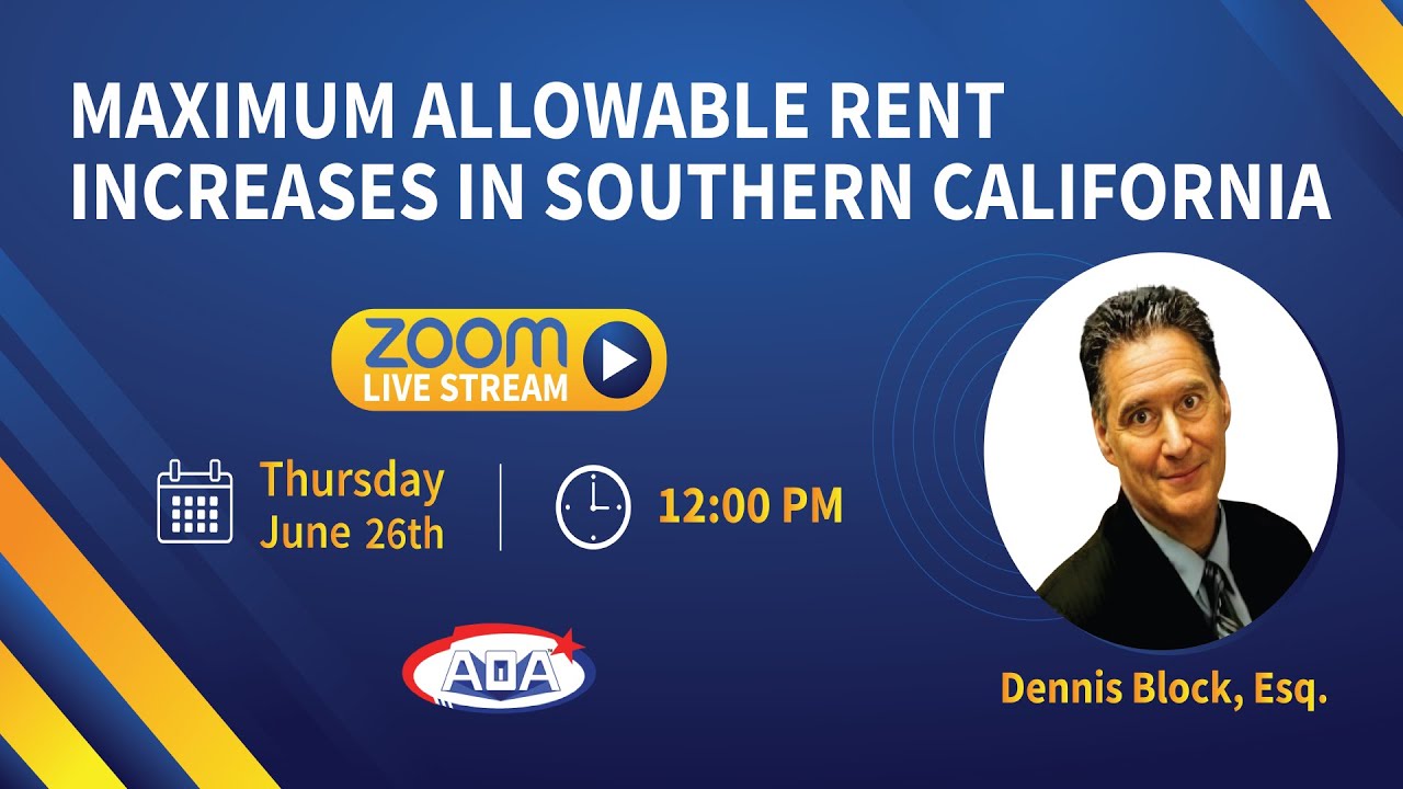 Maximum Allowable Rent Increase in Southern California - YouTube