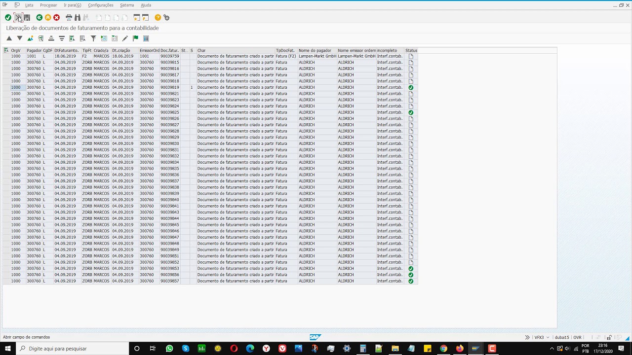 SAP MÓDULO SD LIBERAÇÃO DE DOCUMENTOS FATURADOS PARA CONTABILIDADE VFX3 ...