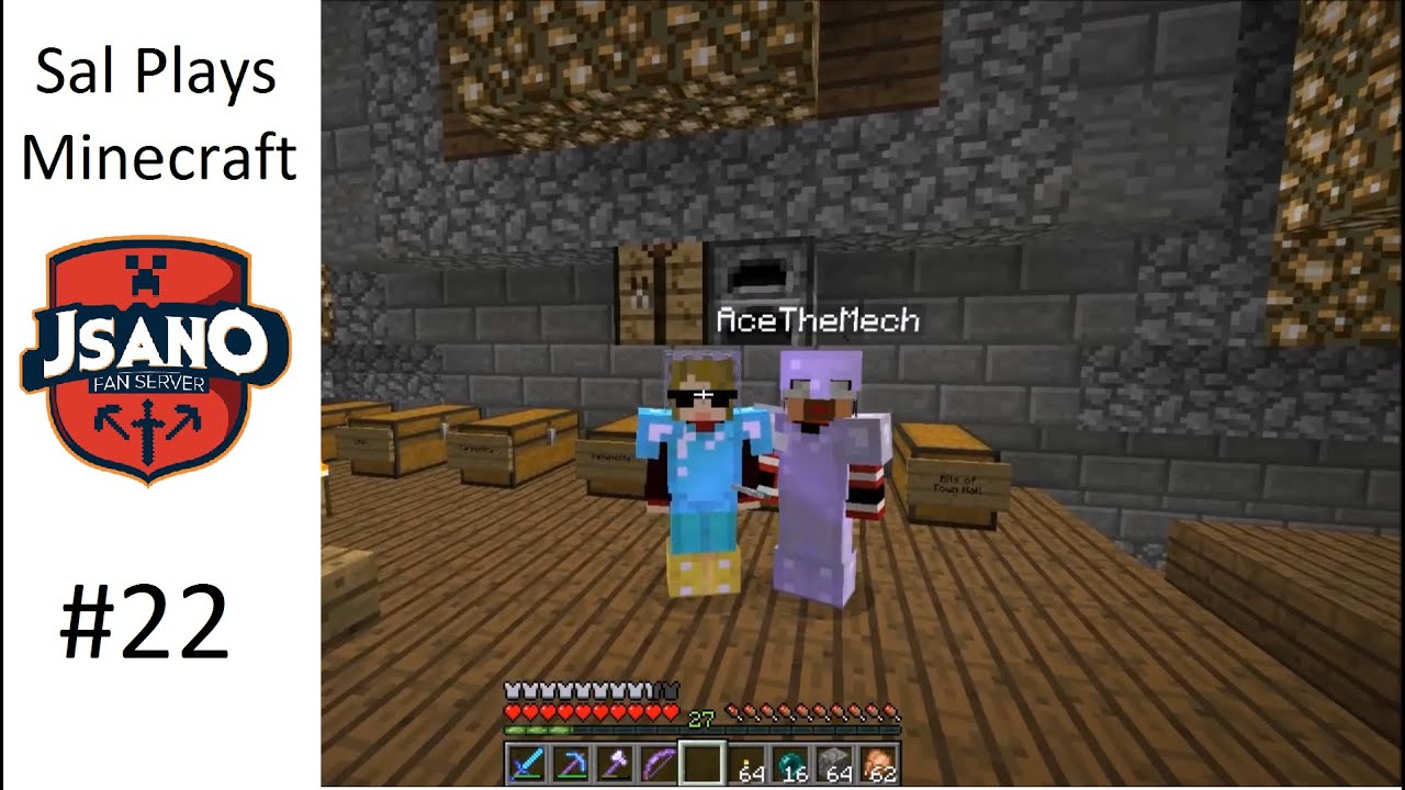 E022 Sal Plays Minecraft - Caving with Ace - YouTube