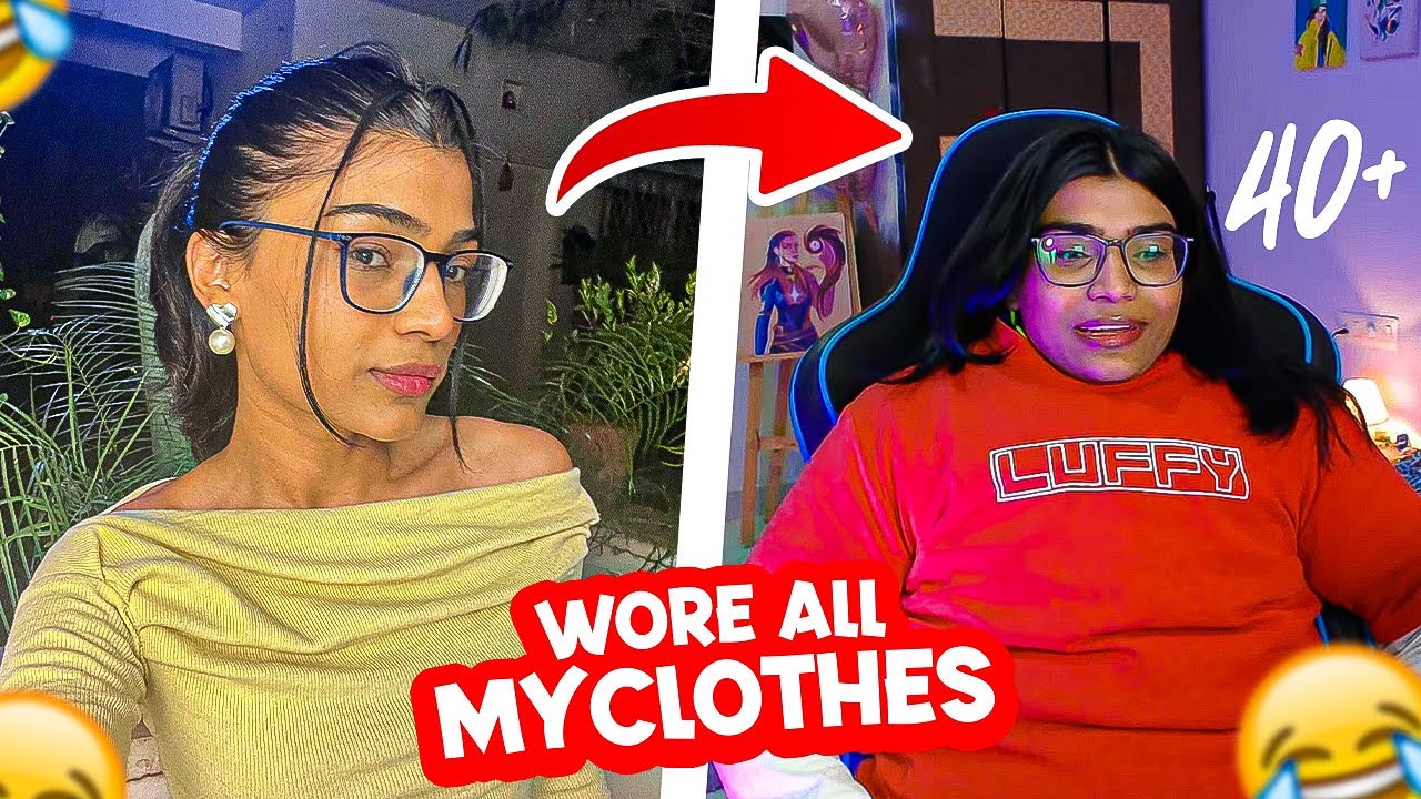 Alexaa wore 40+ clothes(together) 😨☠ - YouTube
