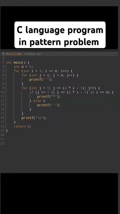 C language program in pattern problems #developerslife #automobile - YouTube