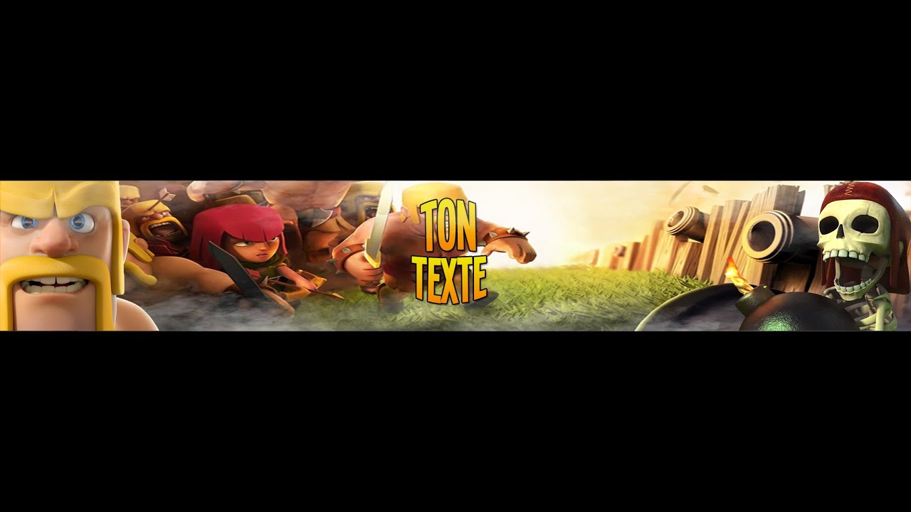 Bannière Coc Gratuite ! Free Banner Template Coc ! ( Modifiée ) - YouTube