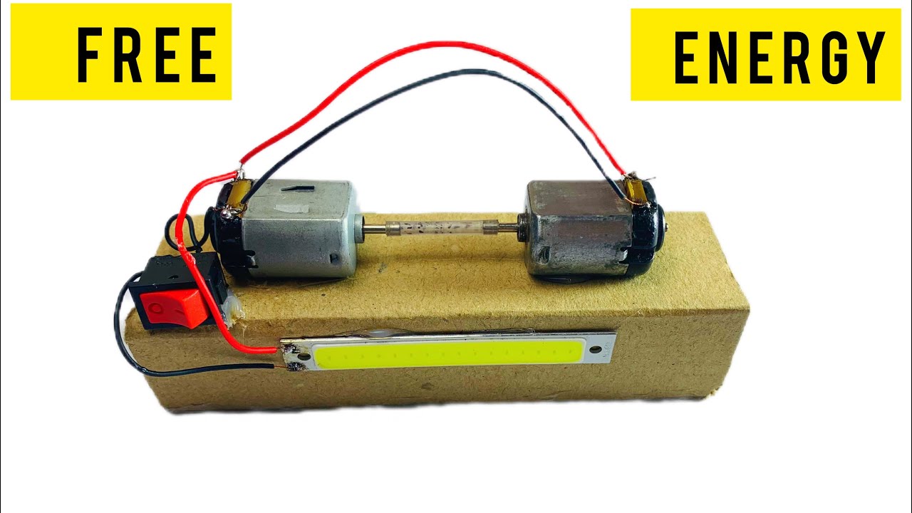 (New) Electronics Project Idea | Free energy generator with two dc ...