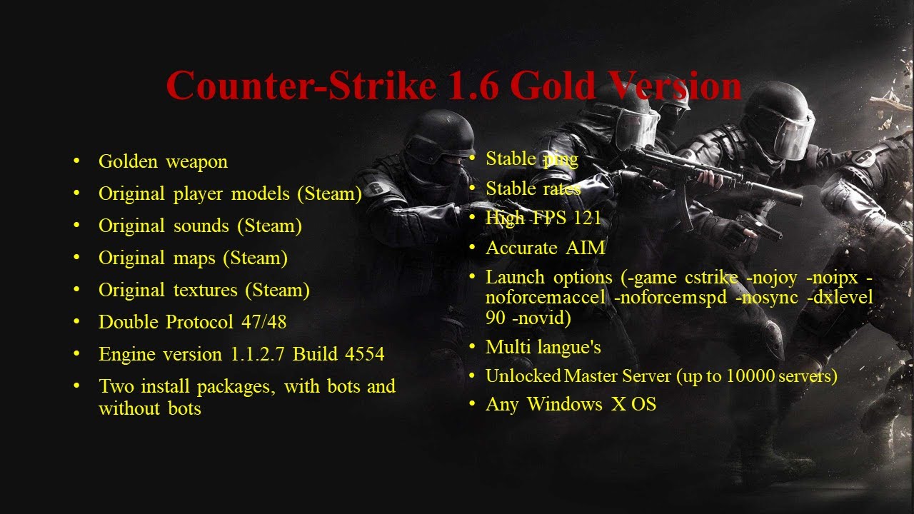 Counter-Strike 1.6 Gold Edition Download - YouTube