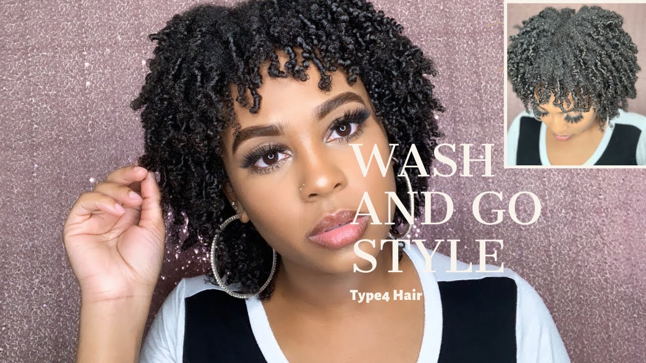 WASH & GO STYLE ON TYPE 4 HAIR! - YouTube