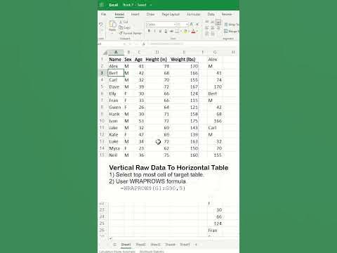 WRAPROWS function in Excel 365 - Excel Tips and Tricks - YouTube