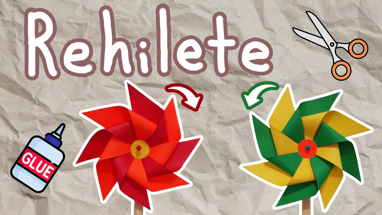 Cómo hacer un Rehilete/Molinillo de papel - DIY - YouTube