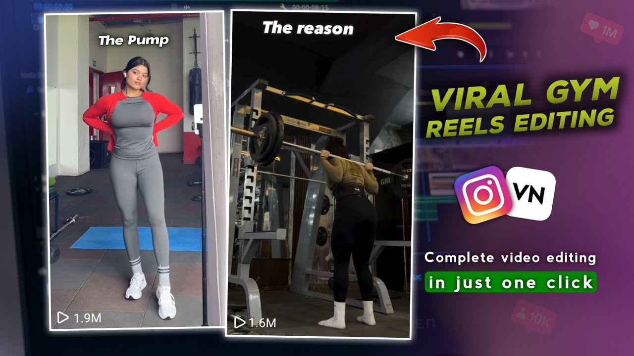 Instagram Viral Gym Reels Editing || Instagram Reels Video Editing ...