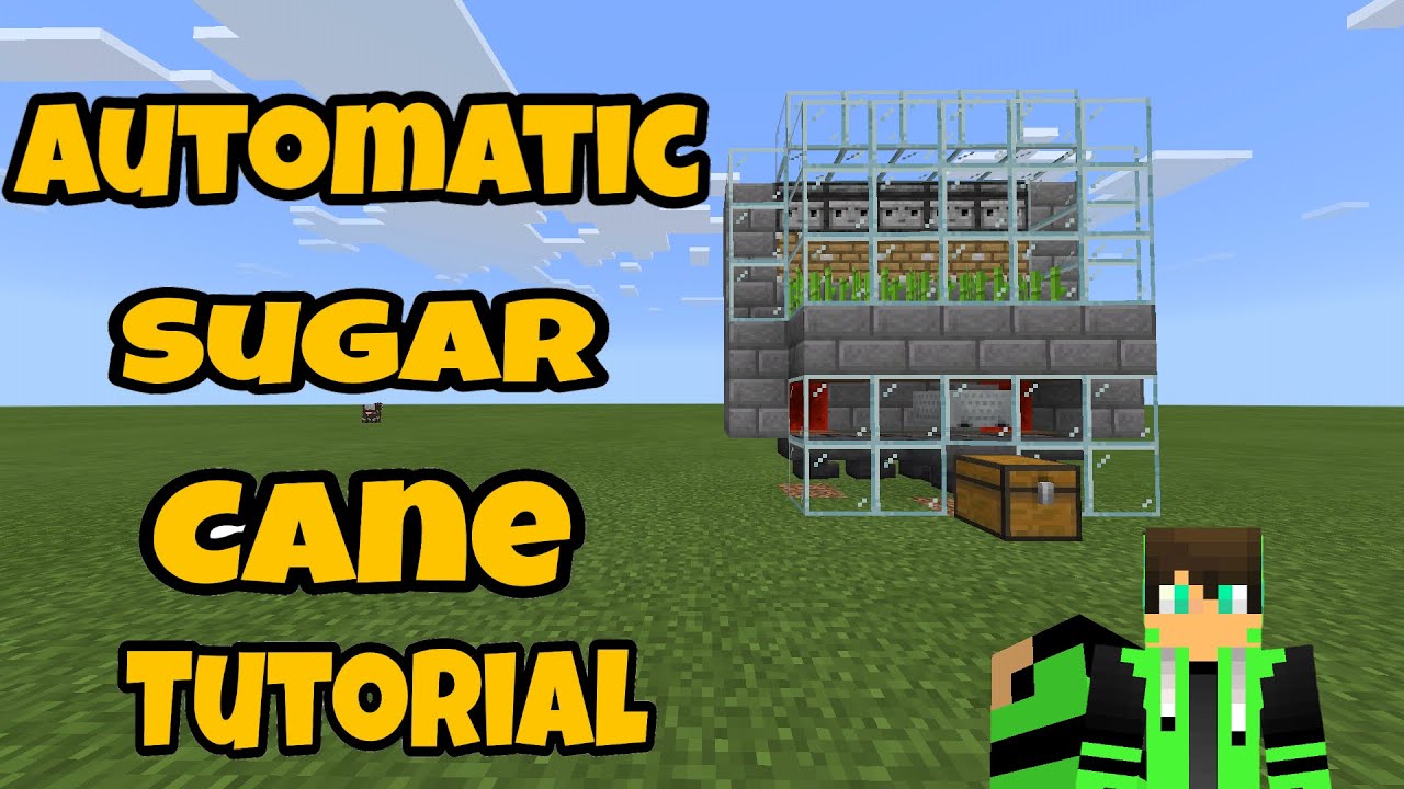 Minecraft 1.16 - automatic sugar cane farm [Easy working] - YouTube