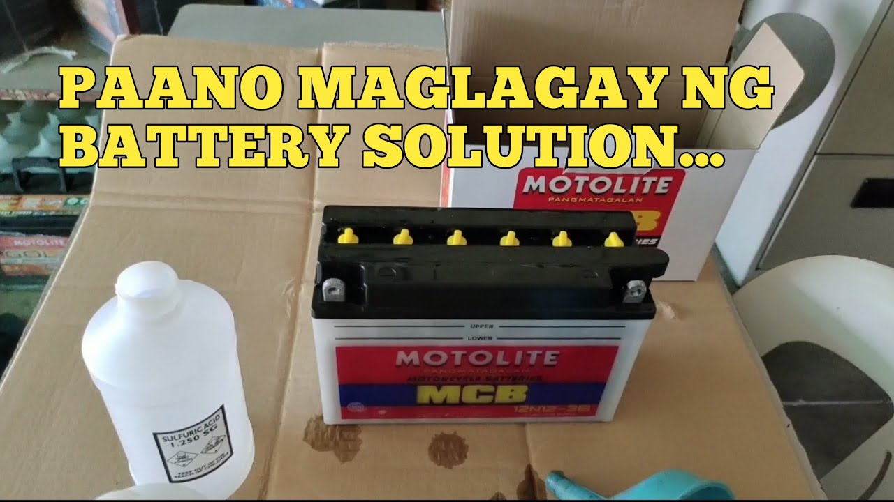 Paano maglagay NG battery solution sa battery | BMI MOTOLITE - YouTube