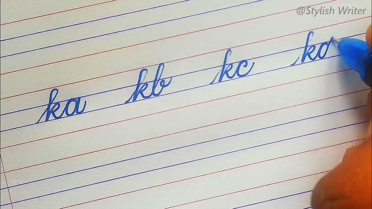 How to learn for joining cursive alphabets "ka-kz" | Step by step ...