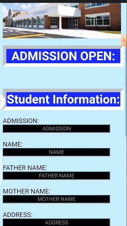 School Form Create Html And Css Htmltutorial Csstutorial Programming Codingcommunity Short