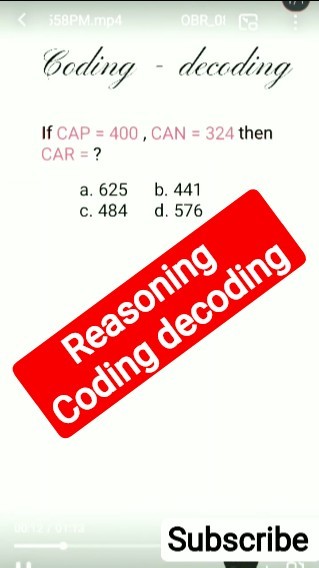 🎯Coding decoding reasoning important question | #coding #reasoning #ssc ...