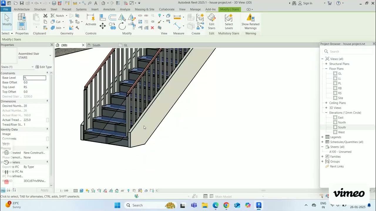 How to Create Staircase in Revit - YouTube
