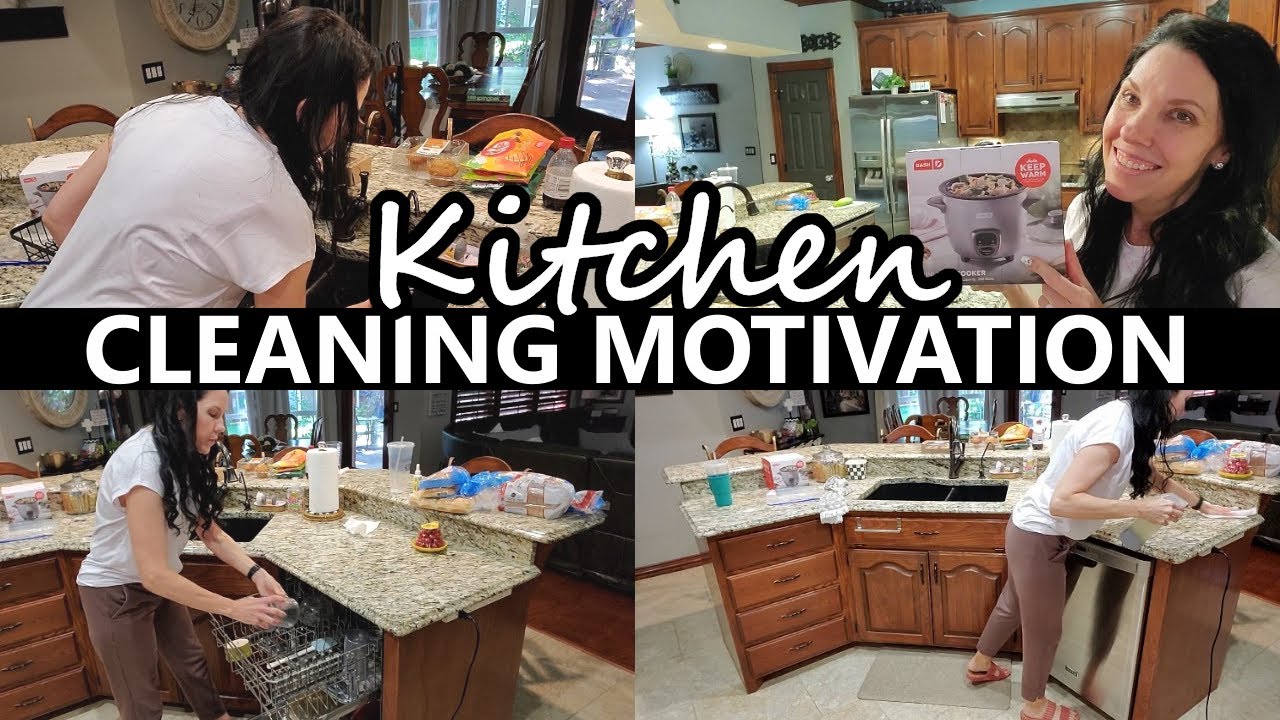 NEW KITCHEN CLEANING MOTIVATION | CLEAN WITH ME | 20 MINUTE TIDY UP ...