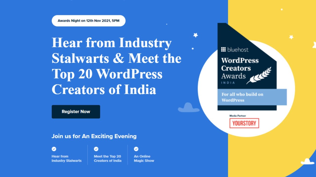 Celebrating India's Top 20 WordPress Creators At The Bluehost India ...