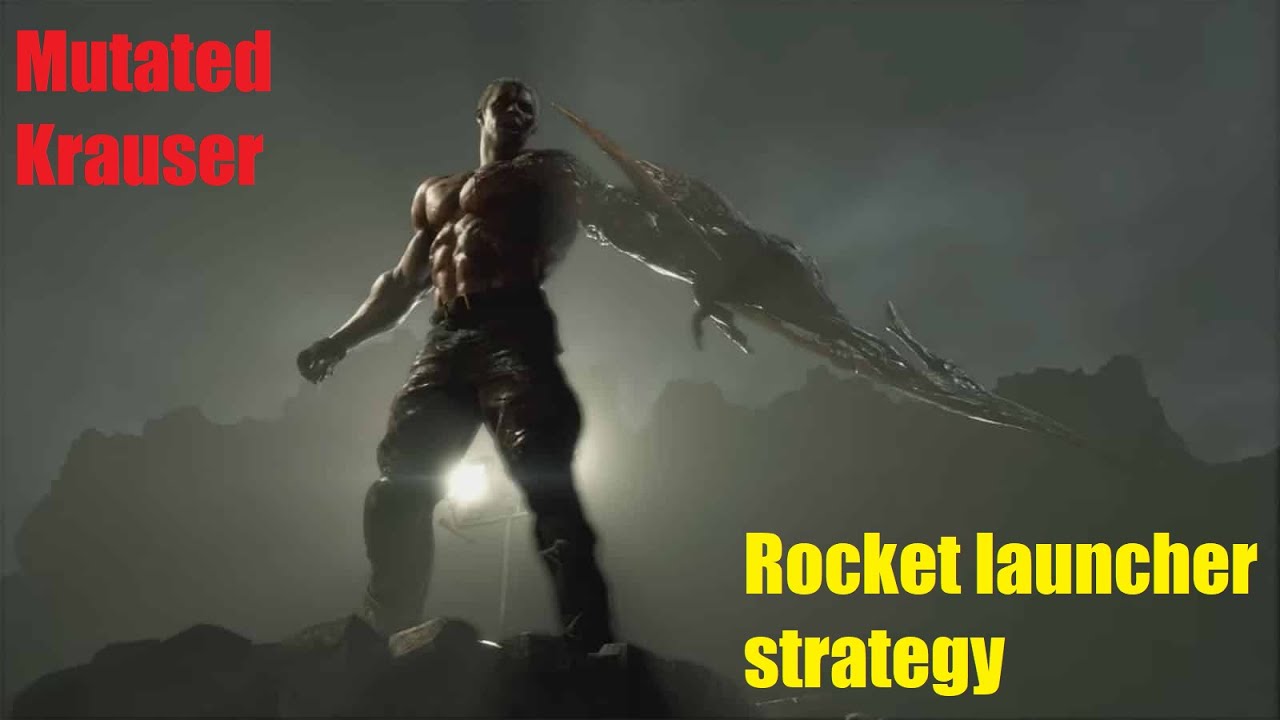 Resident Evil 4 Remake - Mutated Krauser Boss Fight - Rocket launcher ...