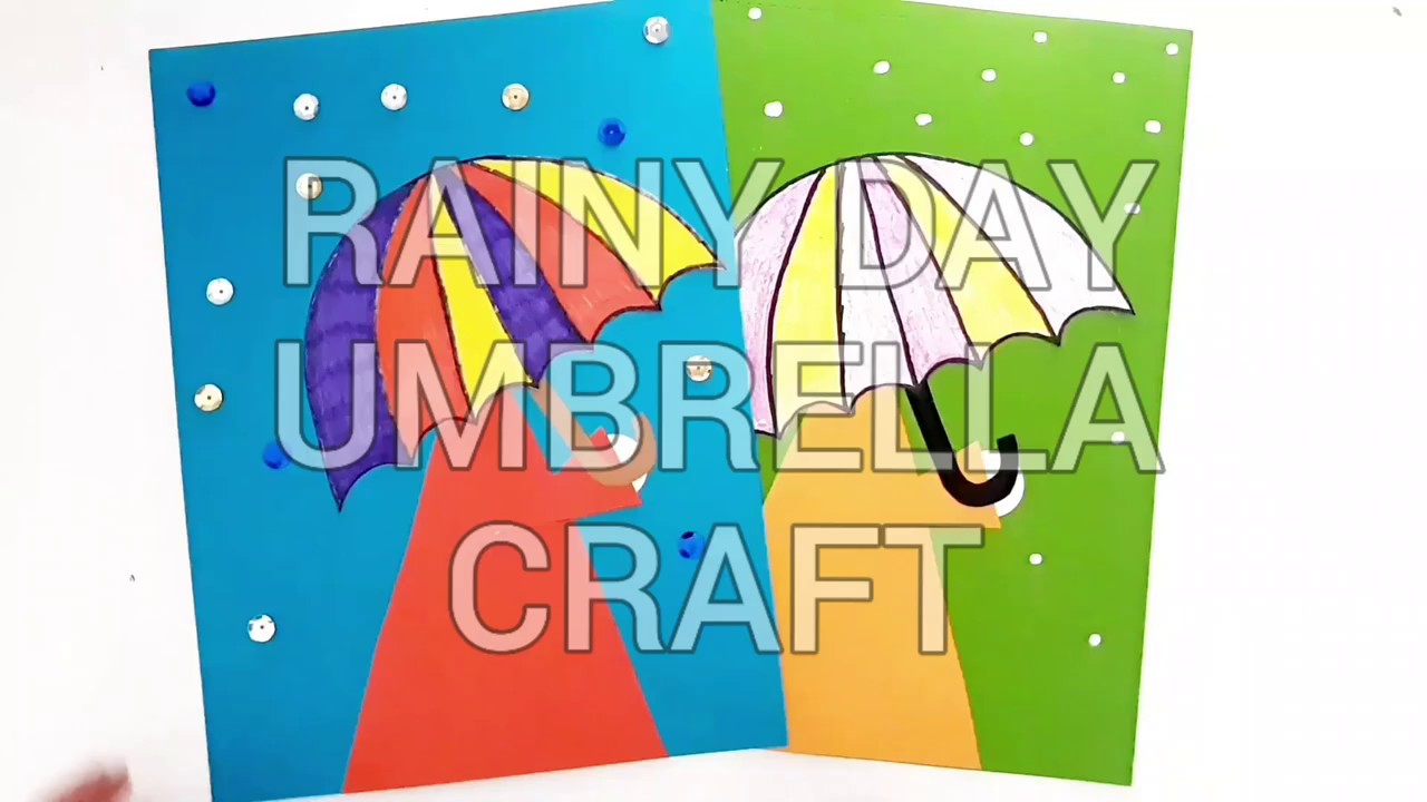 Rainy Day Umbrella Craft - YouTube
