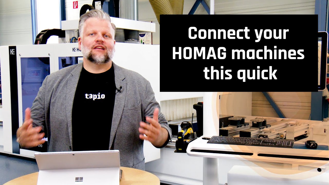 How to connect your HOMAG machines through QuickConnect to tapio - YouTube