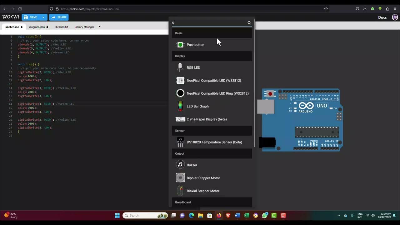 SKAD Arduino Uno Simulation with Wokwi and Circuito - YouTube