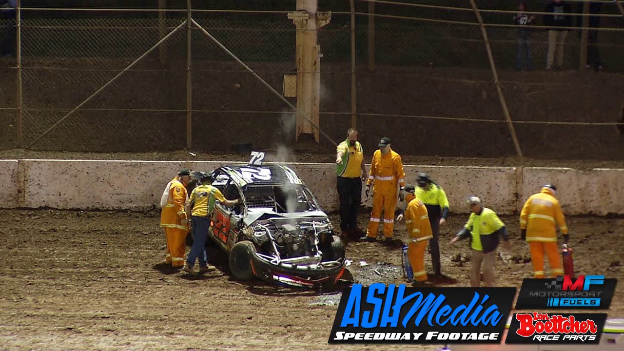 Modified Sedans: Martin Hawson Rollover - Murray Bridge - YouTube