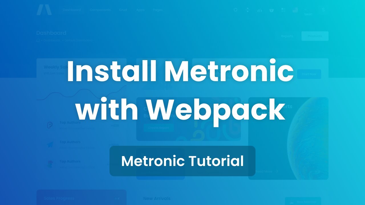 Install Metronic with Webpack - Metronic 8 Admin Template - YouTube