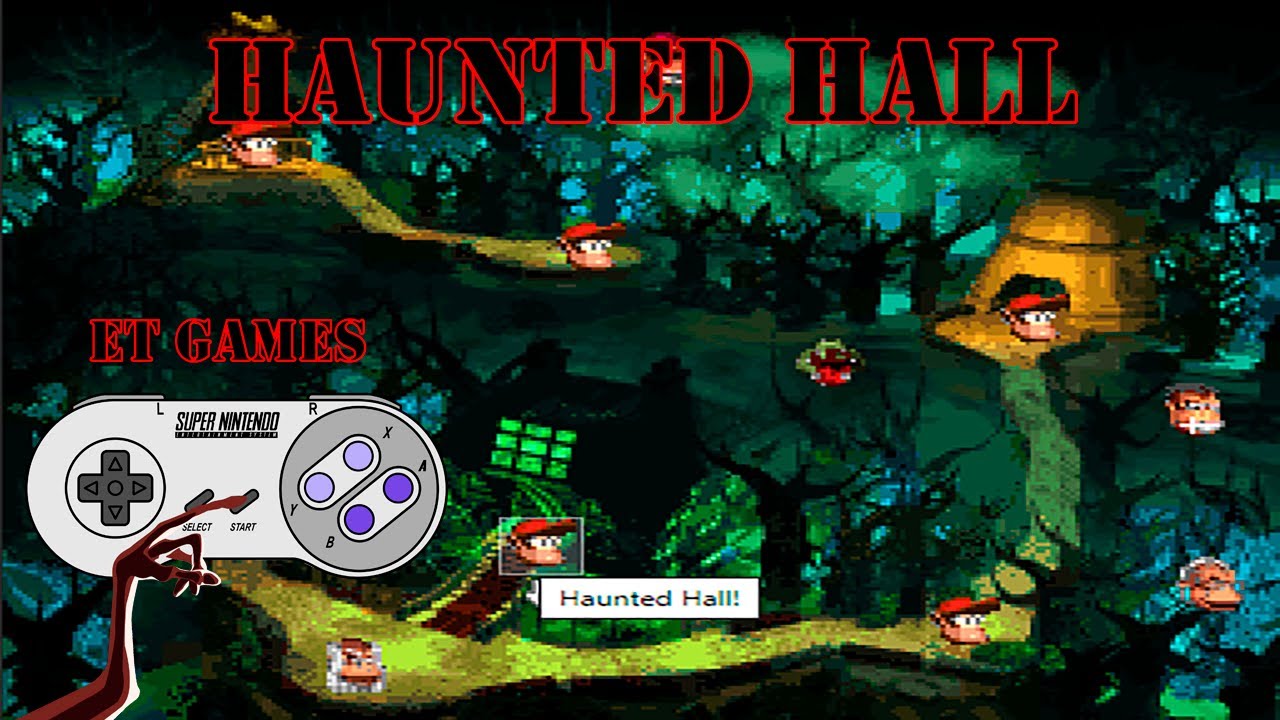 Donkey Kong Country 102% - Haunted Hall - COMPLETE MAPS WITH ALL ITEMS ...
