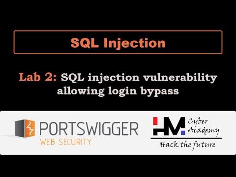 SQLi-2 | SQL injection vulnerability allowing login bypass - YouTube