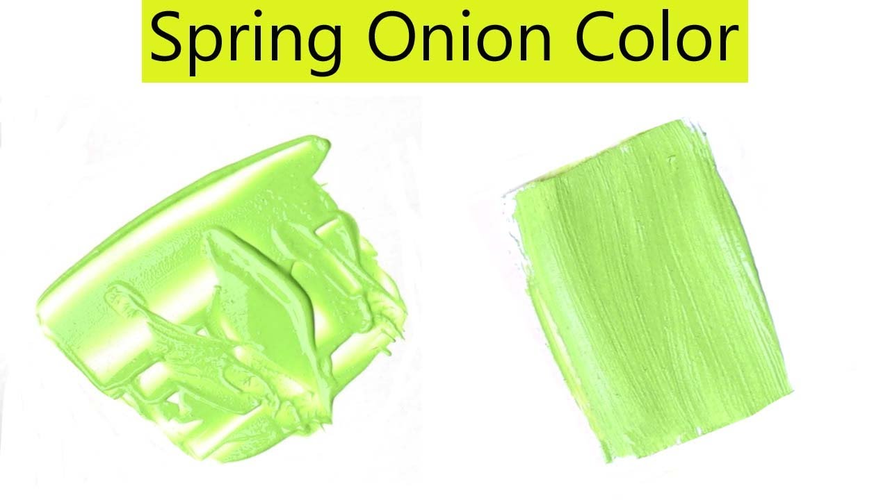 Spring Onion Color - What Color Make Spring Onion - Color Mixing Video ...