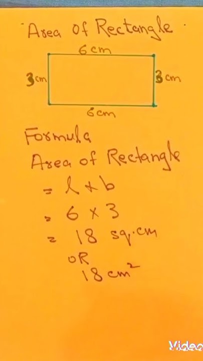 Calculate Area of Rectangle. (Math) - YouTube