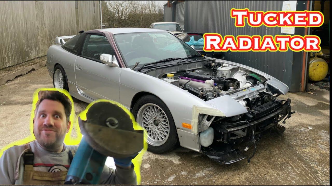 180sx Radiator Tuck 240sx 200sx DIY home made - YouTube