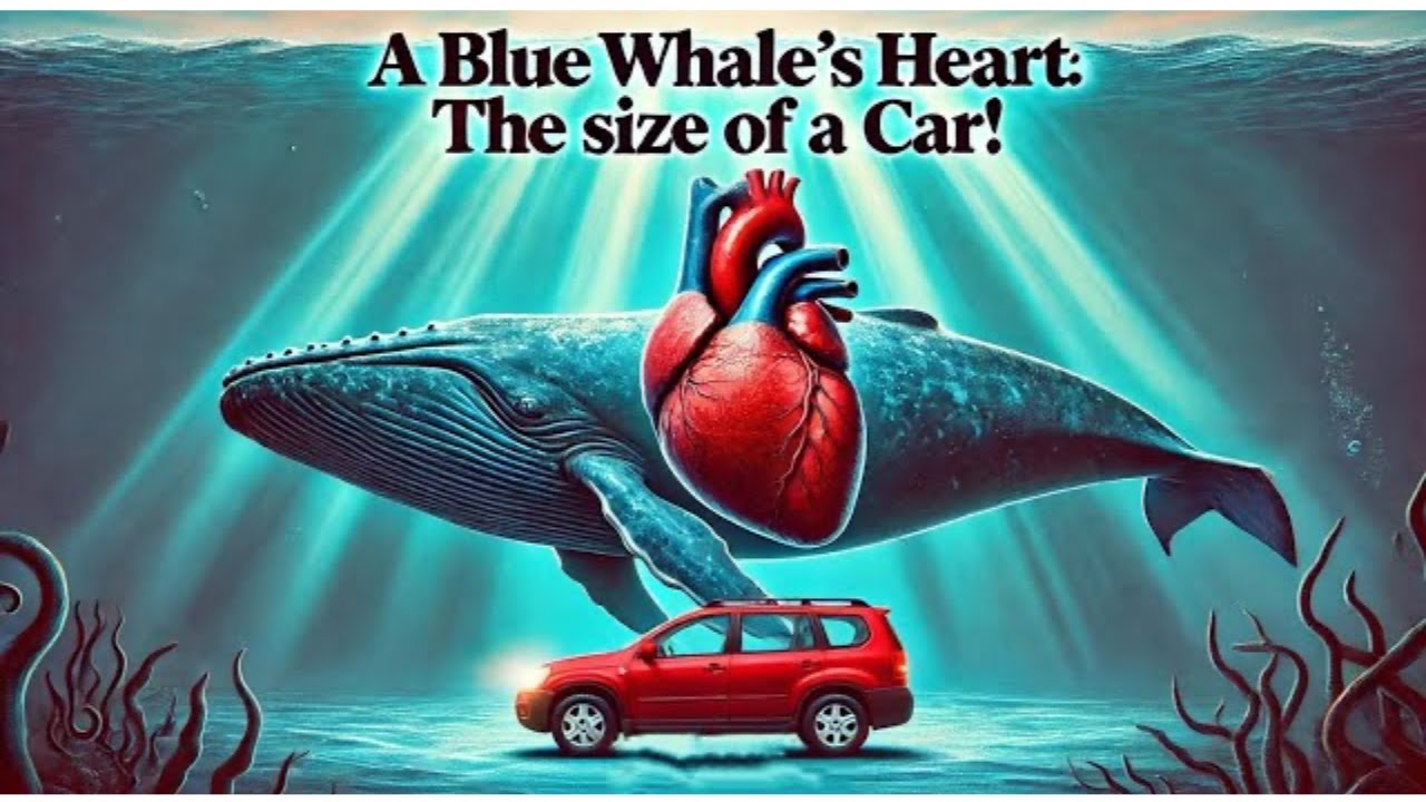 The biggest heart :Same size of a car | Blue whale's heart | #kids # ...